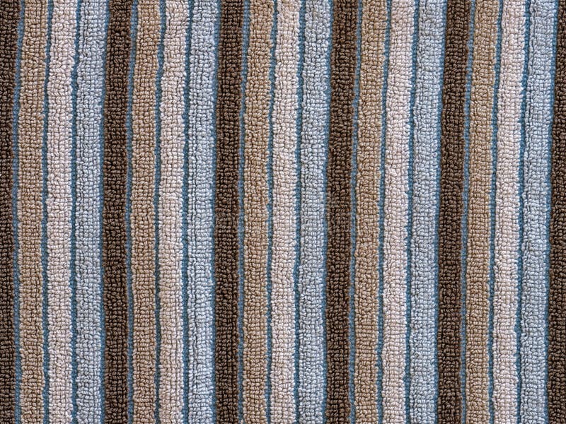 Detail of the Fabric Patterns in a Striped Brown and White Towel Stock ...