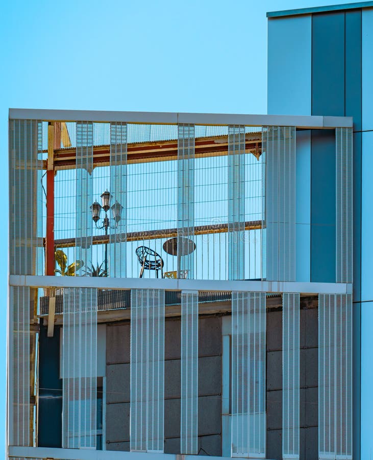 Detail of the Facade and Structure of a Modern, Avant-garde and ...