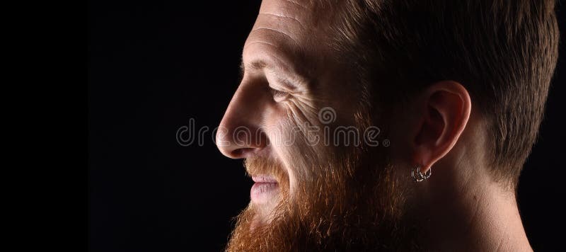 Detail of the Face of a Man in His Early Thirties Stock Image - Image ...