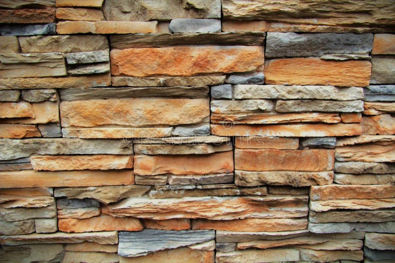 Detail of a Fence Made of Stone Blocks Stock Photo - Image of ...