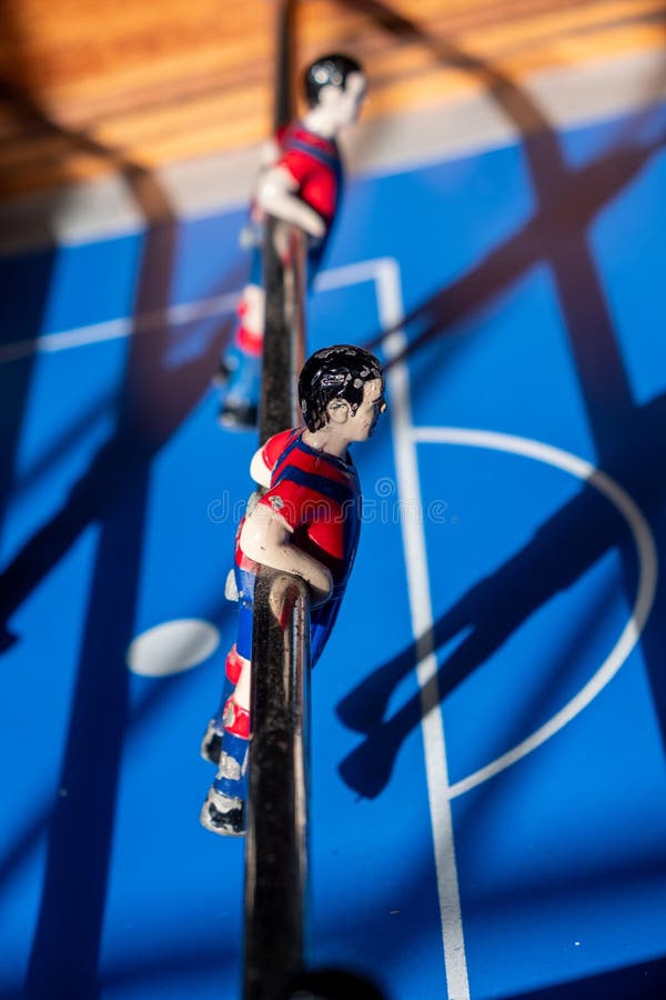 Detail of the Soccer Players of a Table Soccer Table Stock Image ...