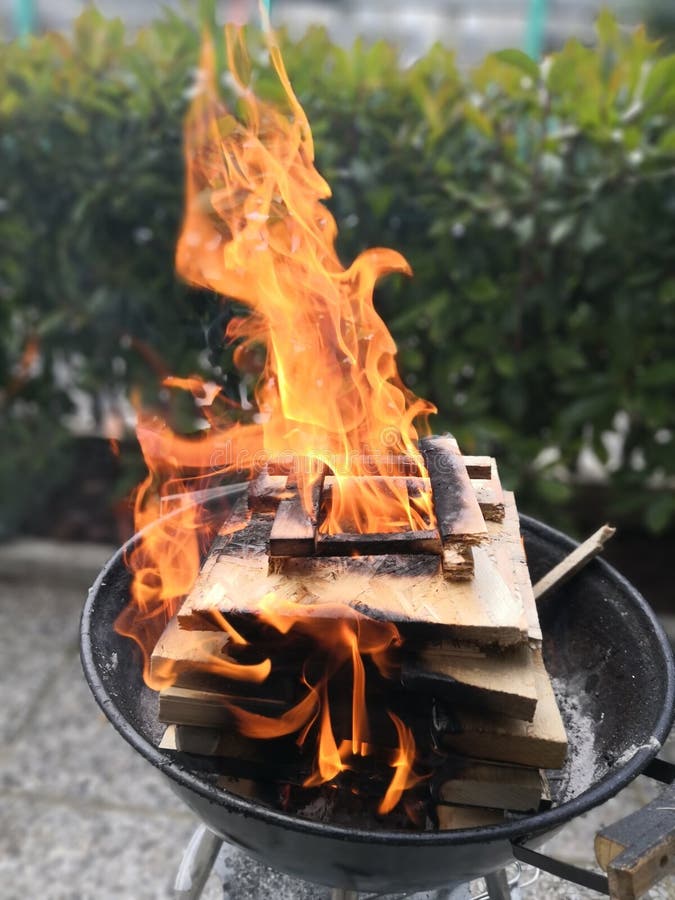 Fire and barbeque stock image. Image of american, grid - 183189865