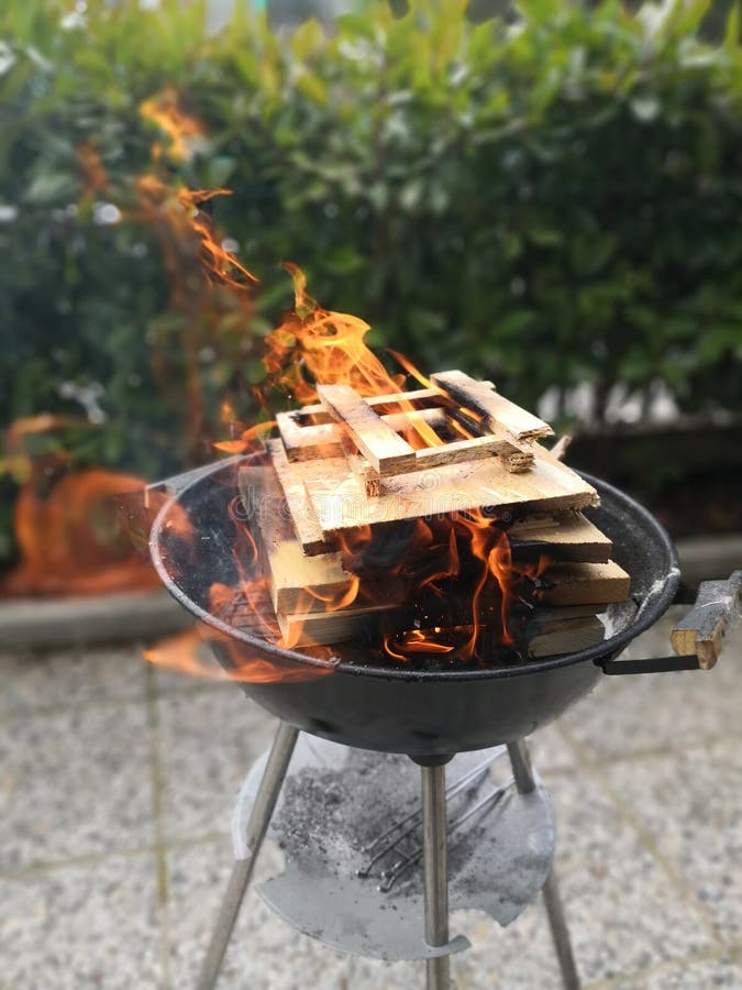 Fire and barbeque stock image. Image of meal, fire, grilled - 183189847