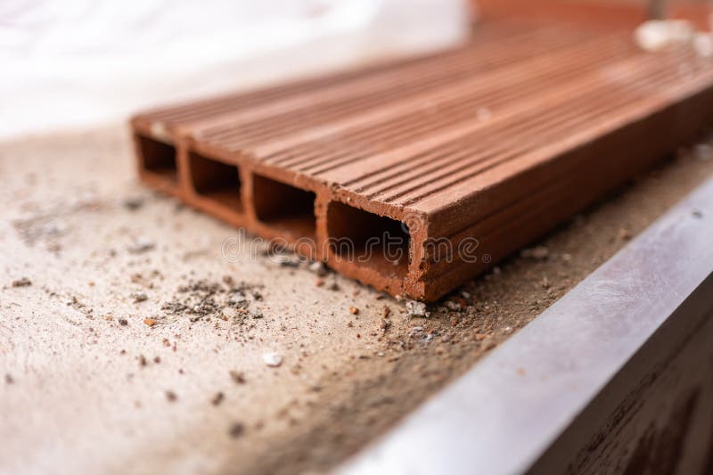 Detail of Flat Brick for the Construction of Walls in Masonry Work ...