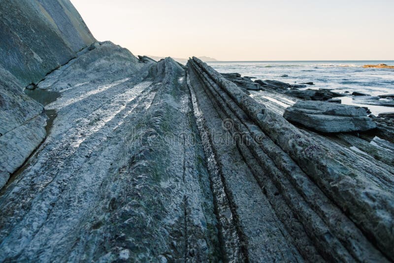 Detail of Flysch, Rocks of Sedimentary Origin that Slide Over Each ...