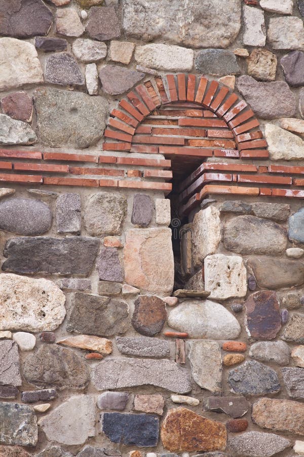 Detail of a Fortified Stone Wall Stock Image - Image of grey, decor ...