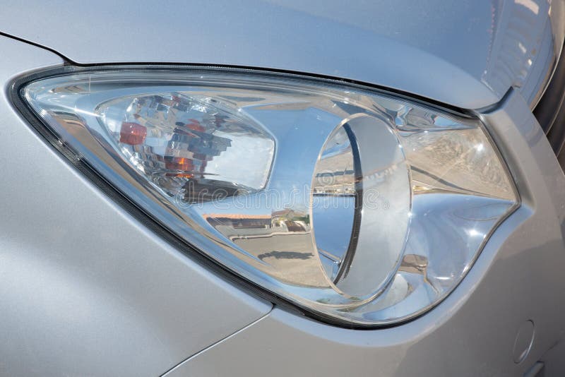 Detail Front LED Headlights Modern Car Stock Photo - Image of elegance ...