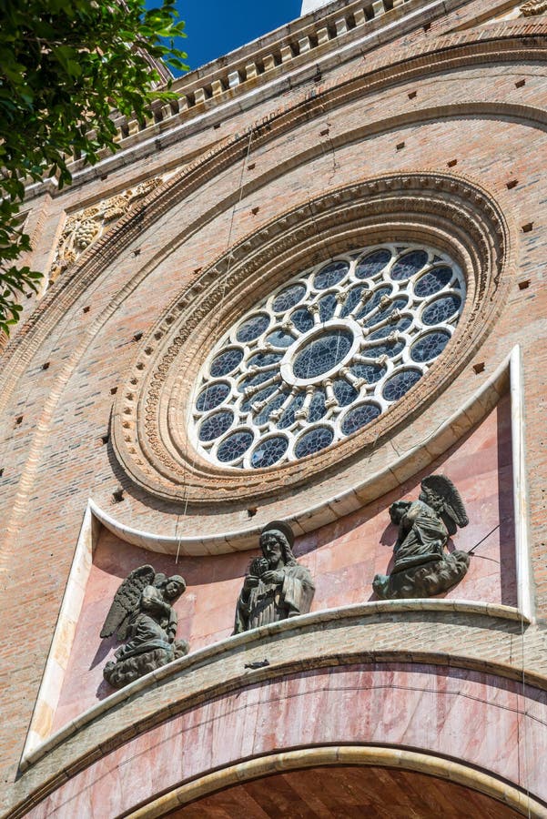 Detail of the Frontal Facade of a Cathedral Stock Image - Image of ...