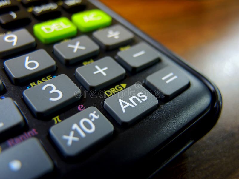 Detail of Generic Black Scientific Calculator Stock Photo - Image of ...