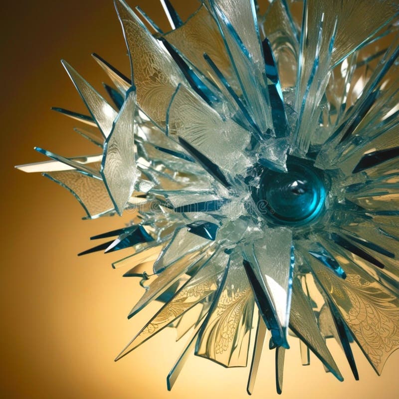 Detail of Glass Explosion. Technology Stock Illustration - Illustration ...