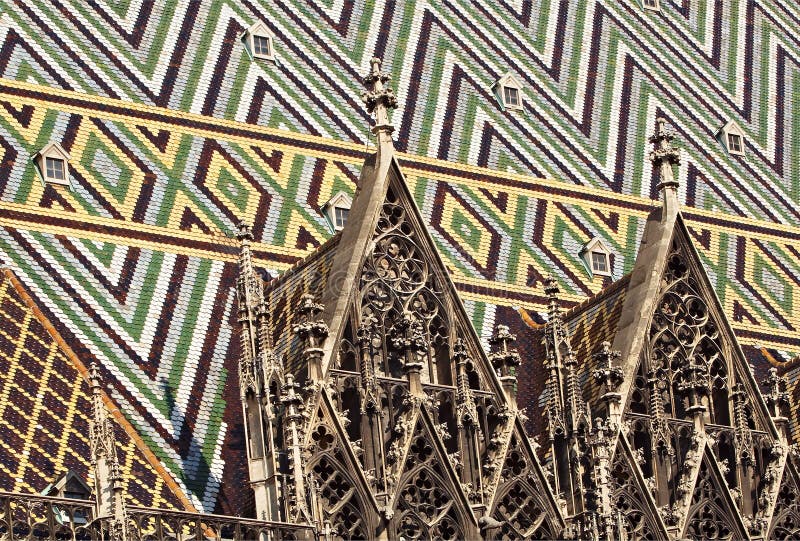 Detail of the gothic roof stock photo. Image of stephan - 7108320