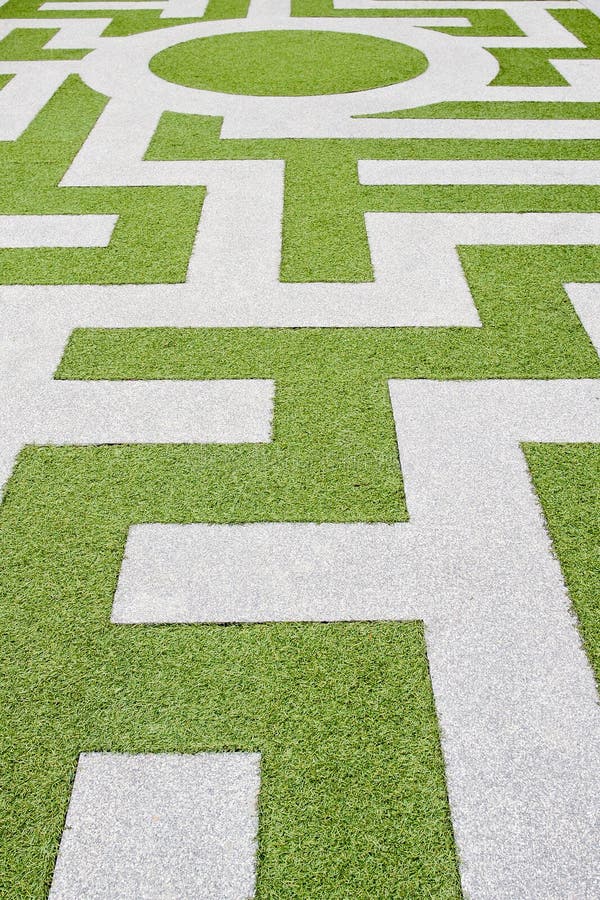 Detail of a Grass Labyrinth Stock Image - Image of game, lost: 49322209
