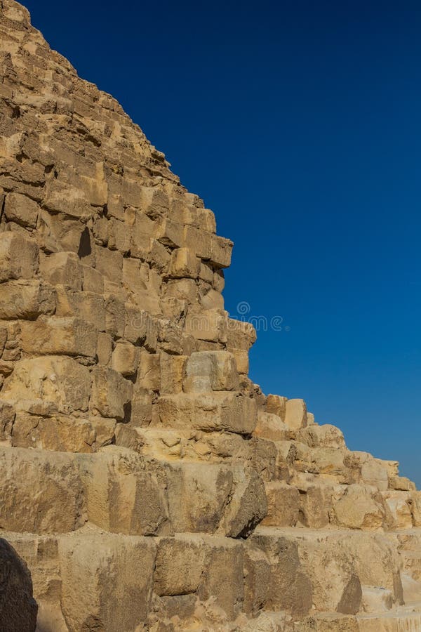 Detail of the Great Pyramid of Giza, Egy Stock Photo - Image of ...