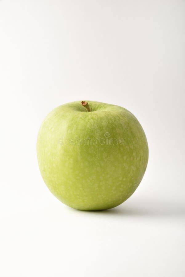 Detail of Green Apple on White Background Stock Image - Image of ...