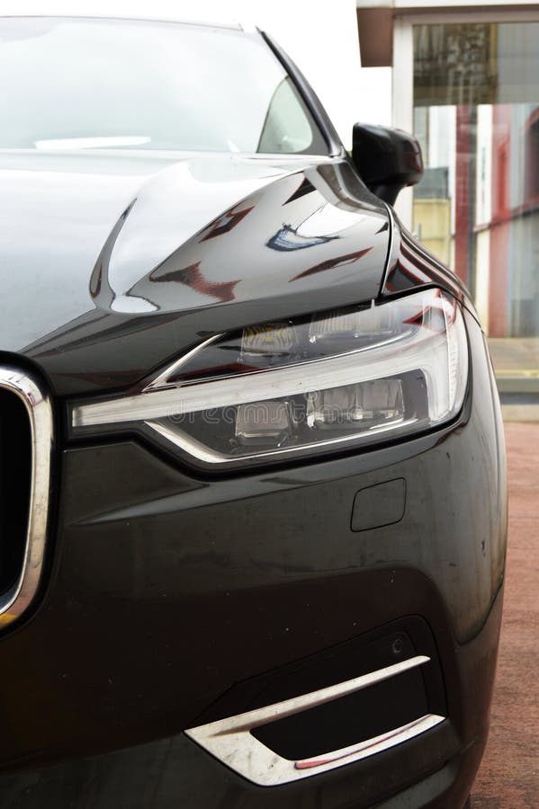 Detail of Grey Car Headlights Lamp, Modern Car Front Lamp Stock Image ...