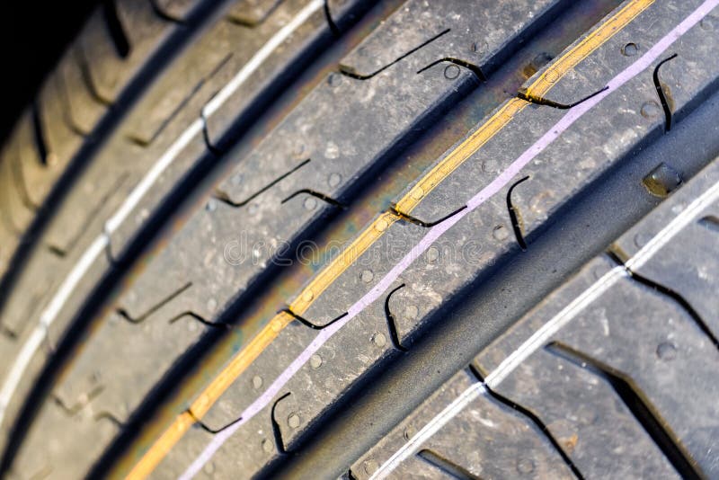 Detail of the Grooves of a New Car Tire Stock Photo - Image of auto ...