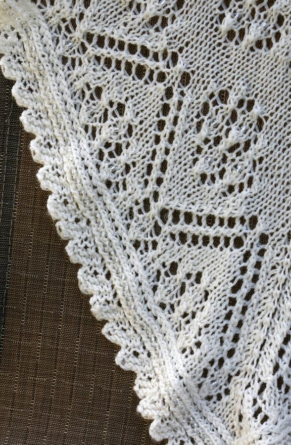 Detail of Hand Knitted Shawl Stock Photo - Image of close, nature: 32407650
