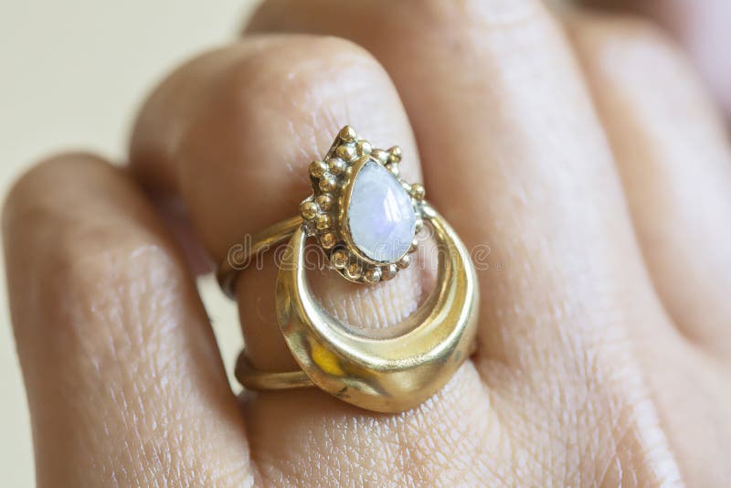 Detail of a Hand Wearing Elegant Ring Stock Photo - Image of sterling ...