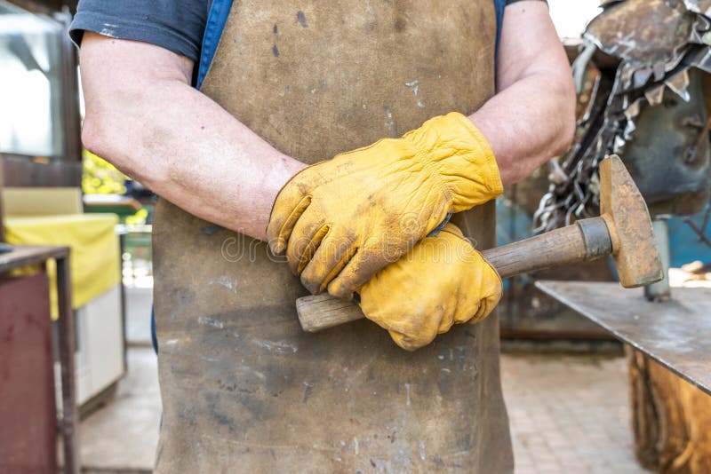 Detail of the Hands of a Blacksmith Stock Image - Image of blacksmith ...