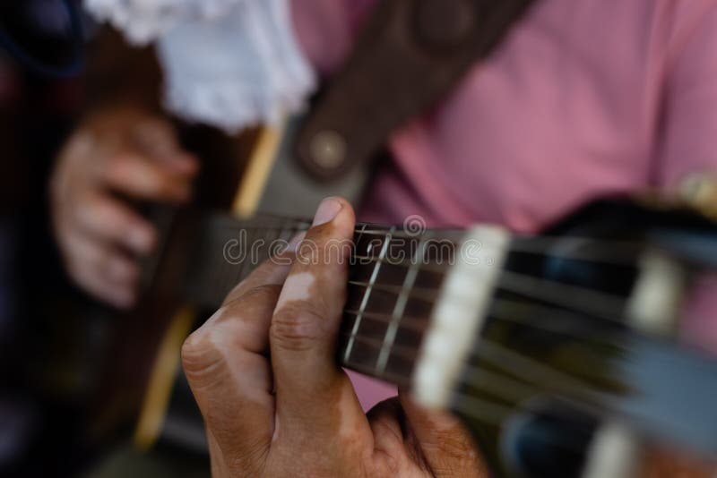 Detail of Hands Playing a Guitar with Nylon Strings Stock Image - Image ...