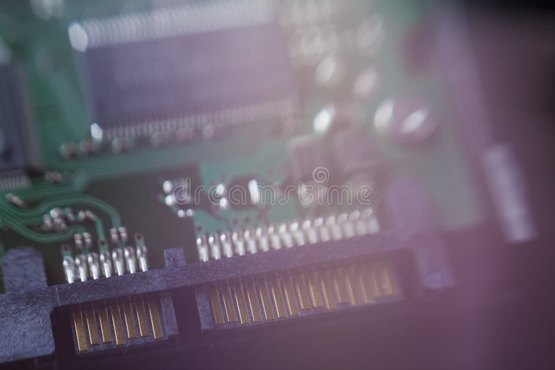 Detail of Hard Disk Connection on Top of a Table Stock Image - Image of ...