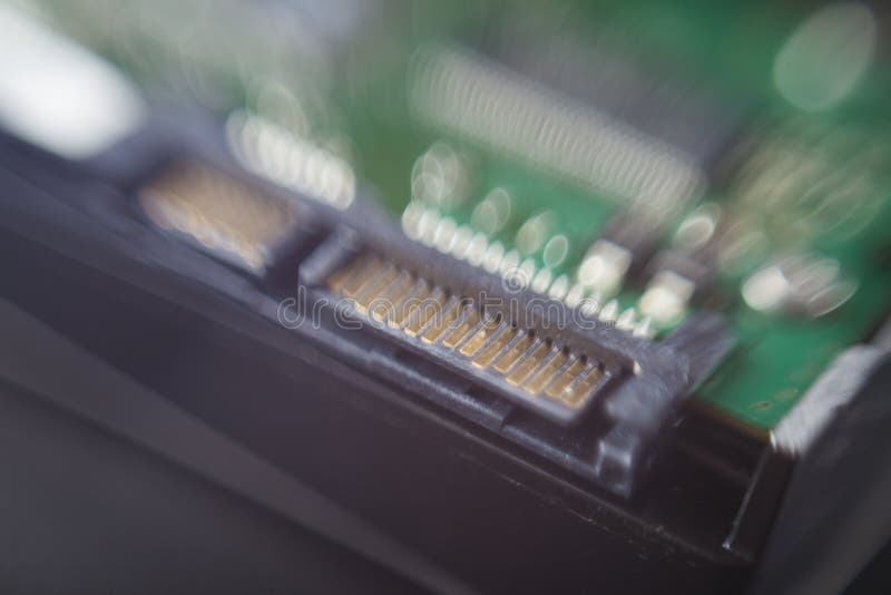 Detail of Hard Disk Connection on Top of a Table Stock Image - Image of ...