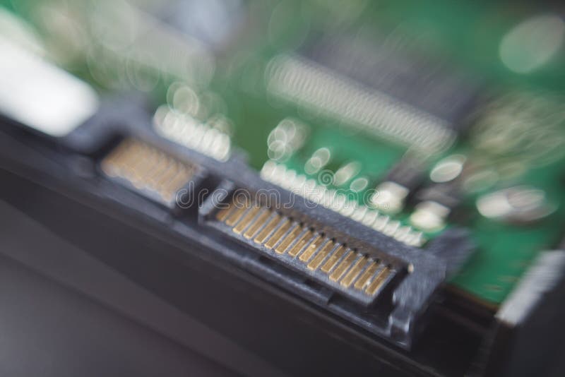 Detail of Hard Disk Connection on Top of a Table Stock Image - Image of ...