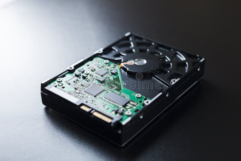Detail of Hard Disk Connection on Top of a Table Stock Photo - Image of ...