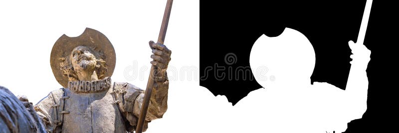 Detail of the Head of the Statue of Don Quixote Stock Image - Image of ...