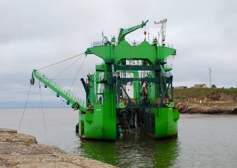 Detail of Heavy Ship for Harbor Work Stock Photo - Image of work ...