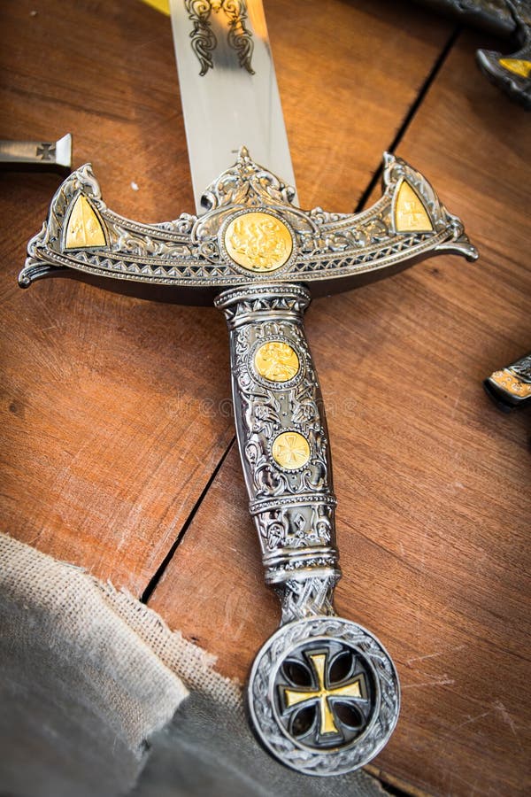 Detail of a sword stock photo. Image of golden, decoration - 71826034