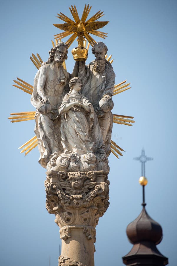 Holy Trinity Statue, Trnava, Slovakia Stock Image - Image of attraction ...