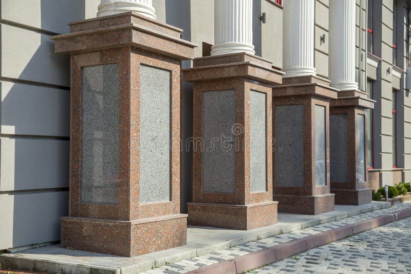 Granit Corner Stone Brick Wall Stock Image - Image of massive, block ...