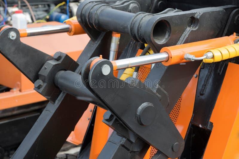 Detail of Hydraulic Bulldozer Piston Excavator Stock Photo - Image of ...