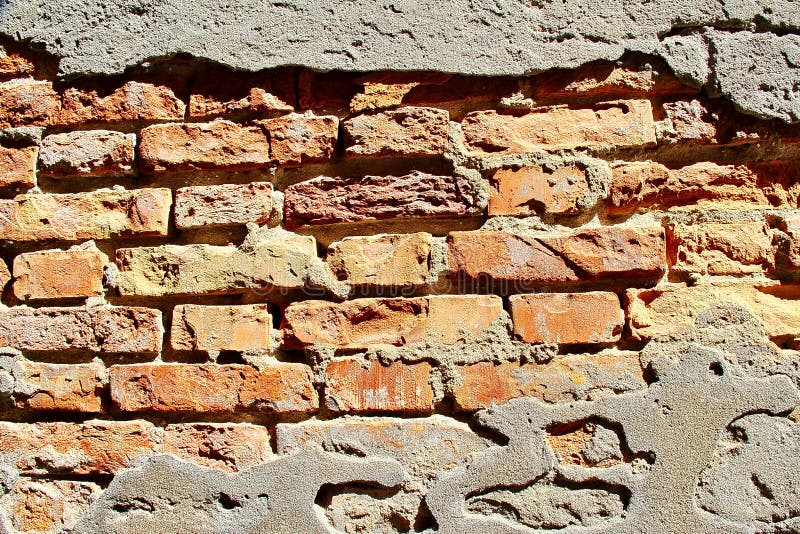 Weathered Brick Wall stock image. Image of construction - 99515825