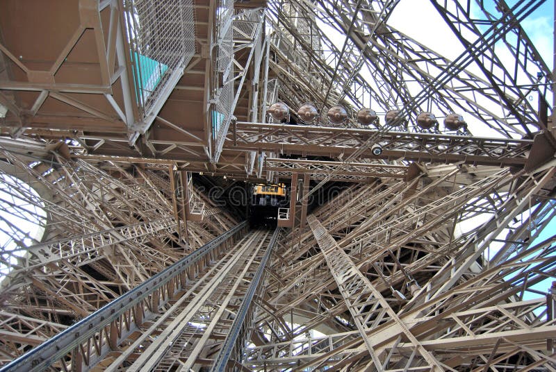 Detail of the Incredible Structure of the Eiffel Tower in Paris Stock ...