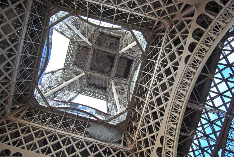 Detail of the Incredible Structure of the Eiffel Tower in Paris Stock ...