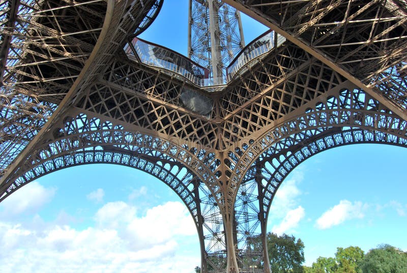 Detail of the Incredible Structure of the Eiffel Tower in Paris Stock ...