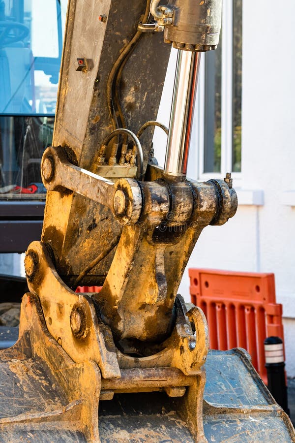 Detail of Industrial Excavator Working on Construction Site Stock Image ...