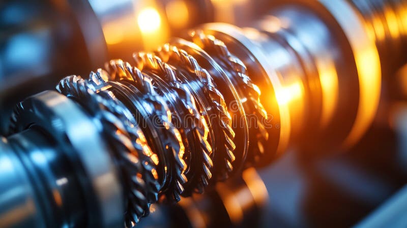 Detail of Industrial Machine with Interlocking Gears, High-Tech ...