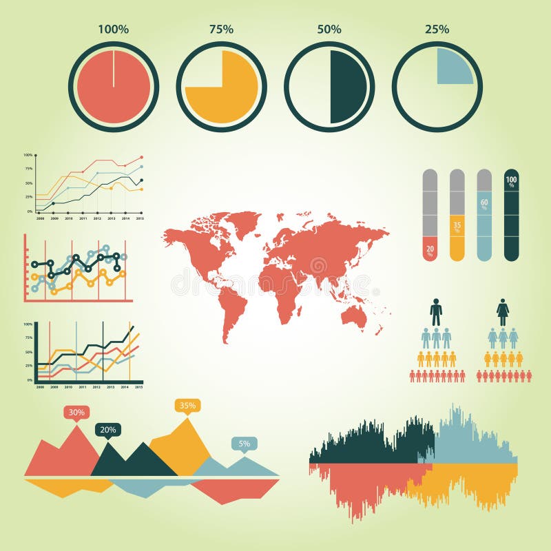 Detail Infographic Illustration. World Map and Information Graphics ...