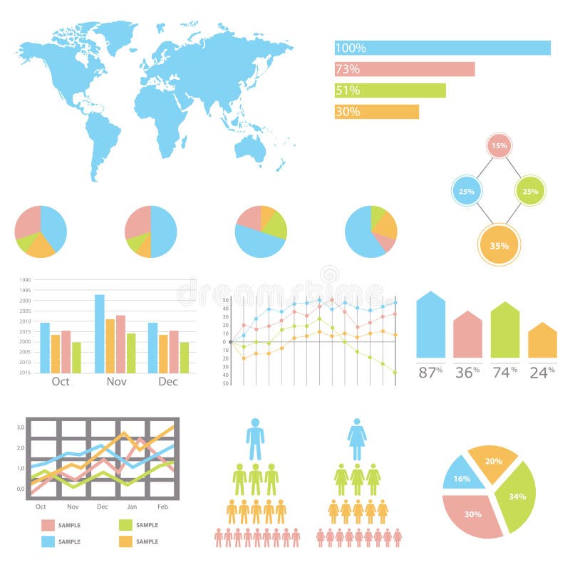 Detail Infographic Vector Illustration. World Map and Information ...