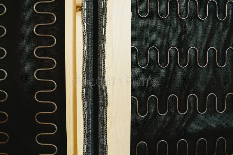 Detail of the Inside of a Sofa, with Springs that Hold the Structure ...