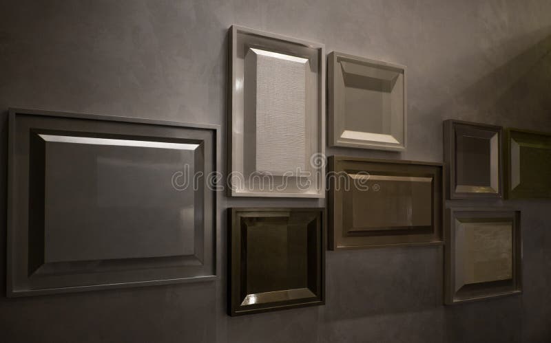Detail of Interior, Picture Frame Wall Design. Stock Image - Image of ...