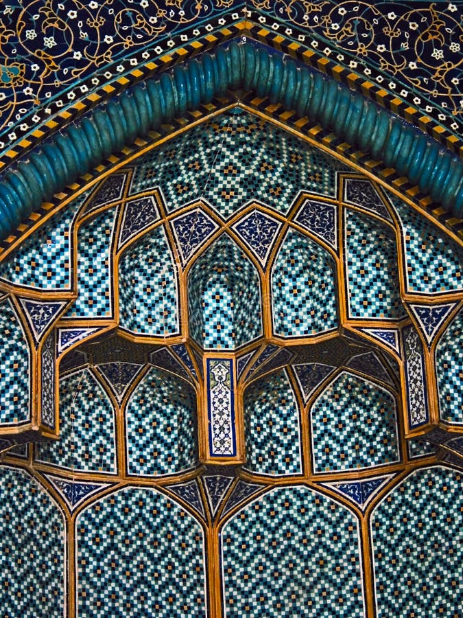 Detail of Interior of Sheikh Loft Allah Mosque Stock Image - Image of ...
