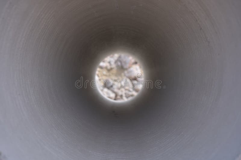 Interior View of a Concrete Pipe for Highway Construction Stock Photo ...