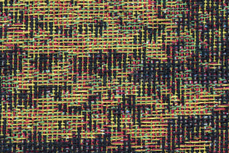 Detail of the Intertwined Colored Threads that Form a Fabric Stock ...