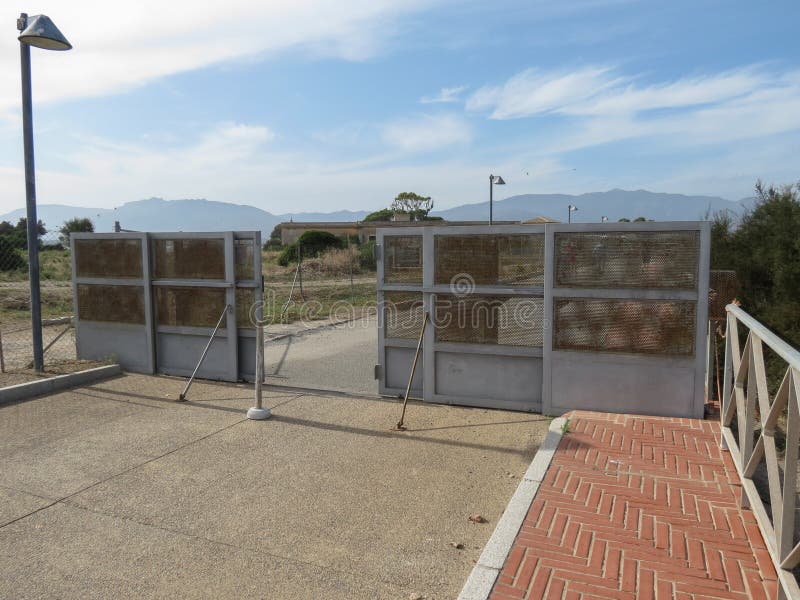 Iron Gate To Prevent Entry or Exit Stock Image - Image of cityscape ...