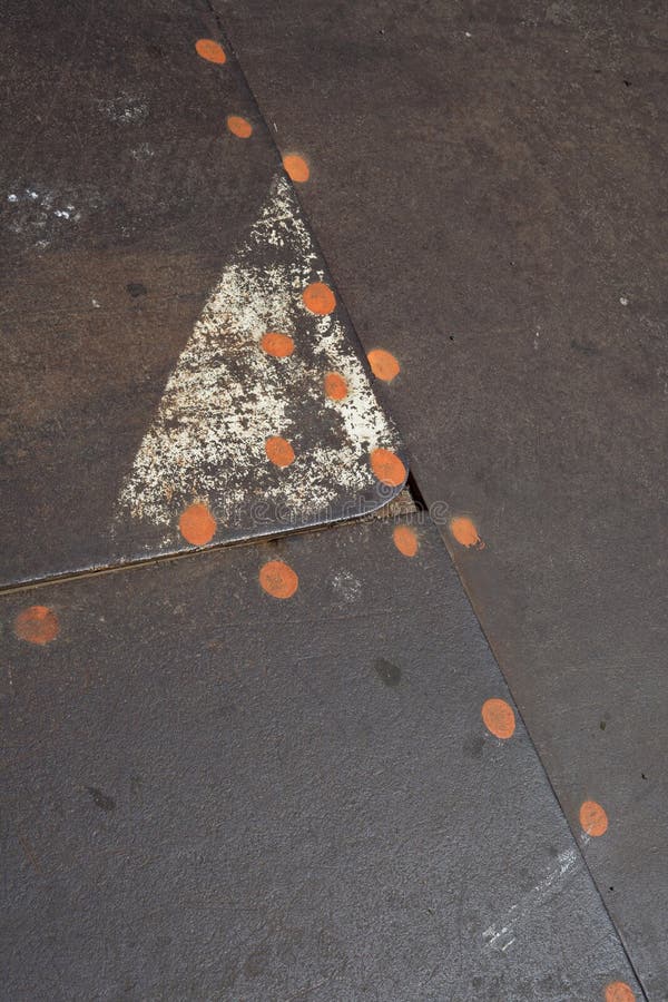 Detail of Iron Plates Painted with Spots Stock Photo - Image of iron ...