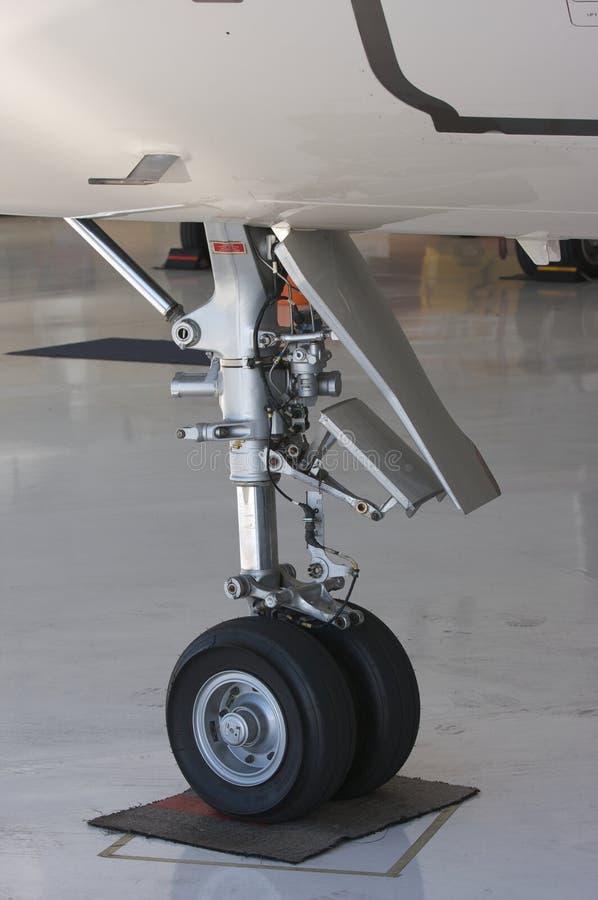 Detail of Jet Landing Gear stock image. Image of suspension - 6758911